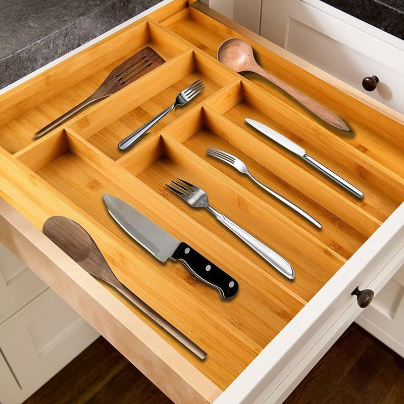 Bamboo Cutlery Tray Drawer Organiser – Trenz